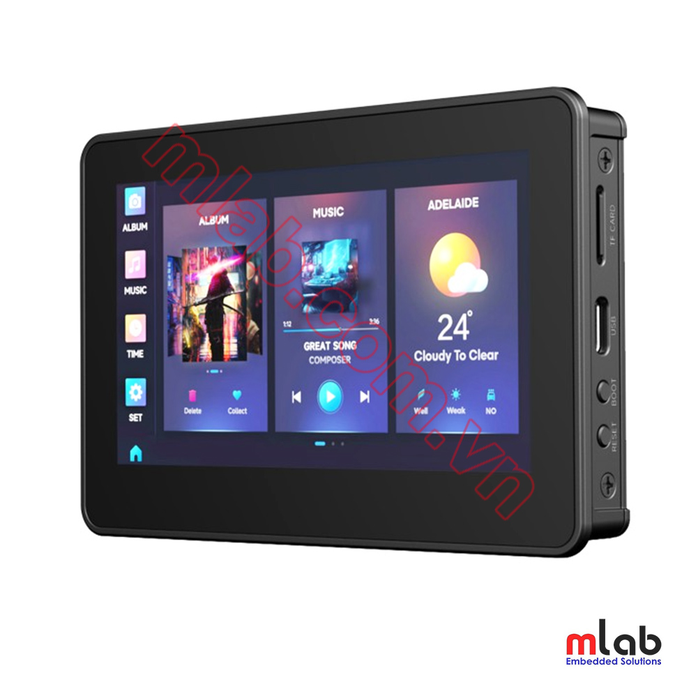 Màn hình HMI ESP32-S3 4.3inch Type B, with case, Cảm ứng điện dung, 800×480, 5-point Touch, 32 ...